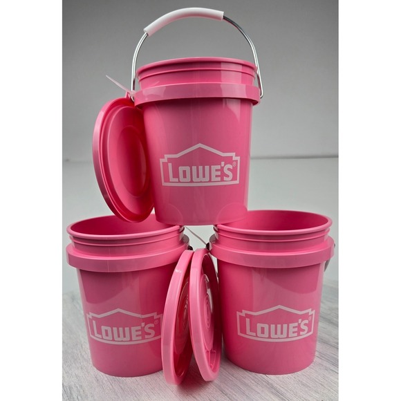 Lowes | Kitchen | Pink Lowes 42quart Bpafree Mini Paint Bucket With Lid ...